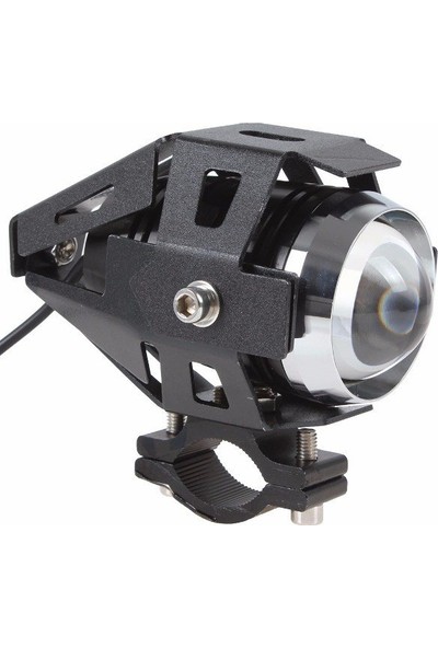 Motospartan Motosiklet Sis Farı U5 Kafesli Uzun Kısa Çakarlı 3 Modlu (1 Adet)