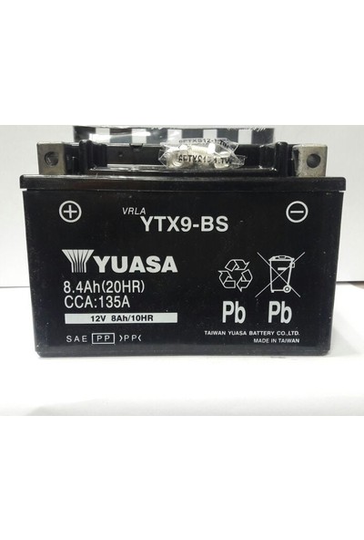 Yuasa Akü Yuasa Ytx9-Bs 12V8Ah Inazuma Mt-03 Mt-07 X-Max 250-400 Sym Gts 250İ Joyrıde 200 Burgman Uh-200 An-400 Lıke-200