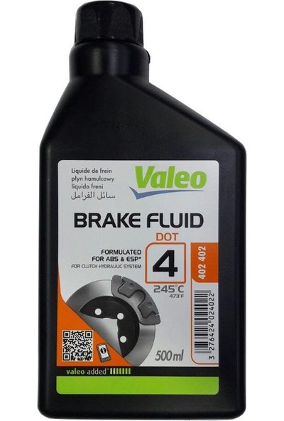 Valeo Motosiklet Fren Hidrolik Yağı Dot 4 Valeo 500Ml (Made In Italy) Valeo Motosiklet Fren Hidrolik Yağı Dot 4 Valeo 500Ml (Made In Italy)