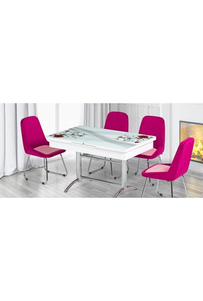 Kutuphome Masa Sandalye Takımı Açılır Masa Snt 002