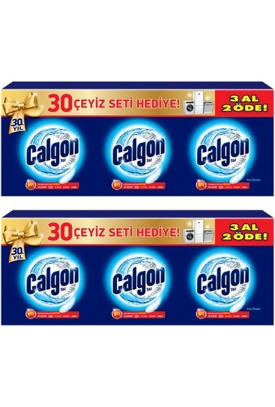 Calgon Çamaşır Makinesi Kireç Önleyici Toz 500 gr x 3 Adet (2'li Paket) Calgon Çamaşır Makinesi Kireç Önleyici Toz 500 gr x 3 Adet (2'li Paket)