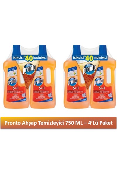 Pronto Ahşap Temizleyici 750 Ml - 4'Lü Paket Pronto Ahşap Temizleyici 750 Ml - 4'Lü Paket