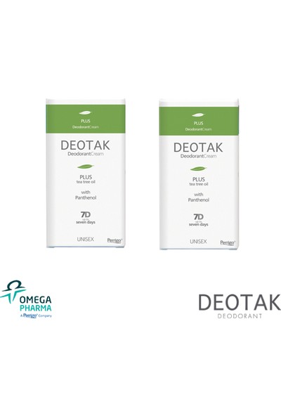 Deotak Krem Deodorant Plus 2 Adet - 7 Gün Ter Kokusunu Yok Eder Deotak Krem Deodorant Plus 2 Adet - 7 Gün Ter Kokusunu Yok Eder