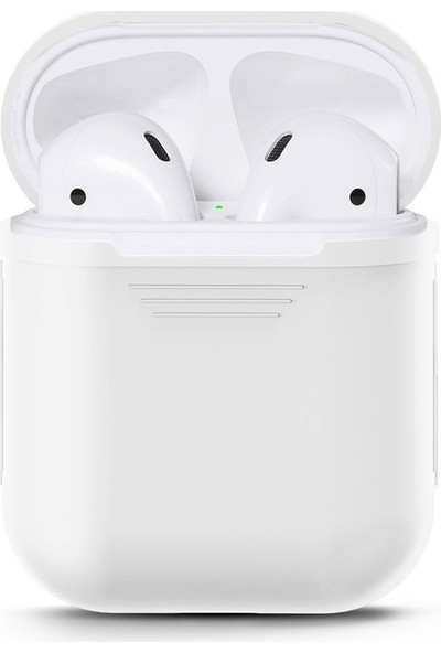 Case 4U Apple Airpods Silikon Kılıf Beyaz Case 4U Apple Airpods Silikon Kılıf Beyaz