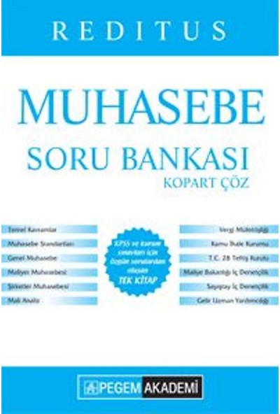 2018 Kpss A Grubu Reditus Muhasebe Kopart Çöz Soru Bankası 2018 Kpss A Grubu Reditus Muhasebe Kopart Çöz Soru Bankası