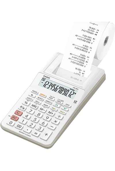 Casio HR-8RC Portable Şeritli Hesap Makinesi Casio HR-8RC Portable Şeritli Hesap Makinesi