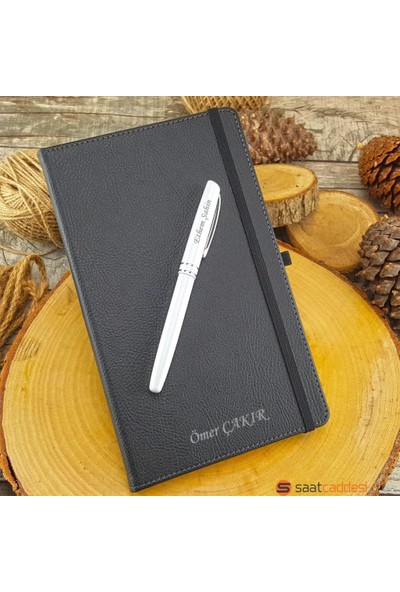 Pigoda İsme Özel Termo Deri Defter Siyah + İsme Özel Kalem Seti Pigoda İsme Özel Termo Deri Defter Siyah + İsme Özel Kalem Seti