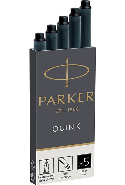 Parker Dolmakalem Kartuşu Quınk Siyah 5 Li 1950382 Parker Dolmakalem Kartuşu Quınk Siyah 5 Li 1950382
