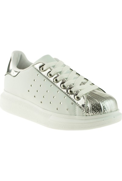 Vicco Kız Çocuk 938.V.722 Bağlı Parlak Gümüş Ayakkabı