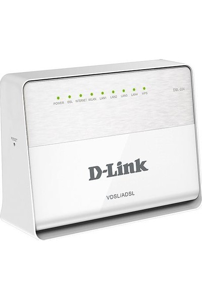 D-Link DSL-224 300Mbps 4 Port Kablosuz 2x2 Mimo Anten VDSL2/ADSL2+ Modem Router D-Link DSL-224 300Mbps 4 Port Kablosuz 2x2 Mimo Anten VDSL2/ADSL2+ Modem Router