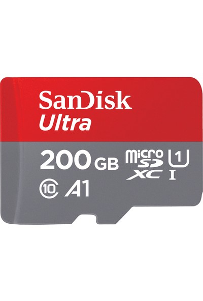 SanDisk Ultra 200GB 100MB/S Class 10 microSDXC Hafıza Kartı + Adaptör SDSQUAR-200G-GN6MA SanDisk Ultra 200GB 100MB/S Class 10 microSDXC Hafıza Kartı + Adaptör SDSQUAR-200G-GN6MA
