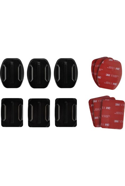 JJC Yapışkan Eğik ve Düz Yüzey Bağlantı Parçası (3'lü Paket)