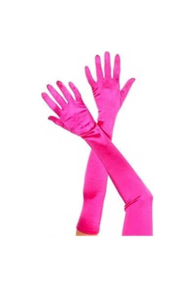 Fonnava Pembe Renk Uzun Saten Eldiven Fonnava Pembe Renk Uzun Saten Eldiven