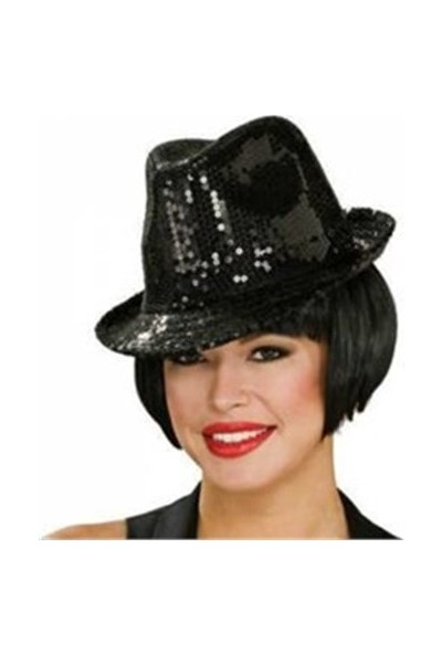 Fonnava Parti Pullu Fötr Parti Şapkası Siyah Renk Fonnava Parti Pullu Fötr Parti Şapkası Siyah Renk