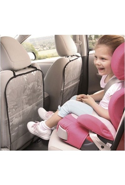 Pratik Oto Koltuk Arkası Koruyucu Şeffaf Kılıf (2 Adet)