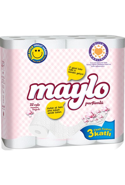 Maylo 3 Katlı Parfümlü Tuvalet Kağıdı 32'li