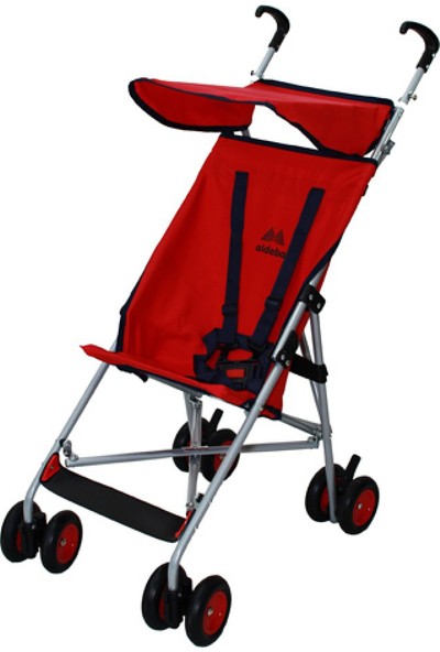 Aldeba Pratik Baston Bebek Arabası - Kırmızı Aldeba Pratik Baston Bebek Arabası - Kırmızı