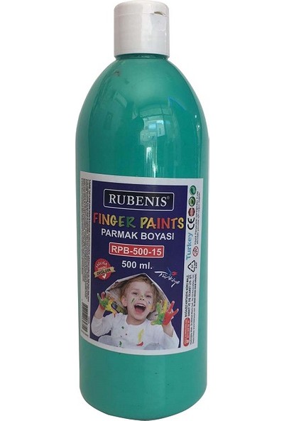 Rubenis Parmak Boyası 500 ml. Yeşil RPB-500-15