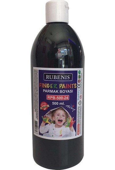 Rubenis Parmak Boyası 500 ml. Siyah RPB-500-24