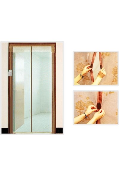 Pratik Mıknatıslı Kapı Sinekliği 80 cm x 210 cm Krem Pratik Mıknatıslı Kapı Sinekliği 80 cm x 210 cm Krem