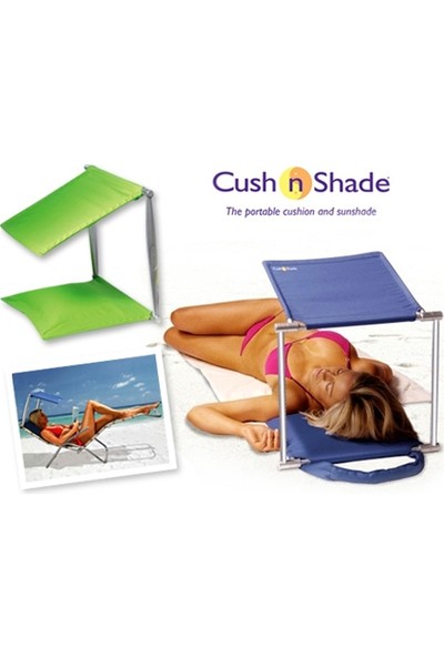Pratik Cush N Shade Yastıklı Portatif Şezlong Gölgeliği