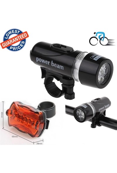 Pratik Ön ve Arka Bisiklet Işığı - Set
