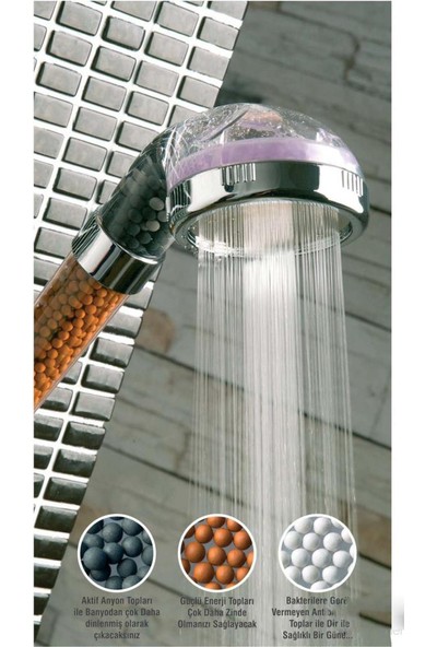 Pratik Su Tasarruflu ve Arıtmalı Duş Başlığı