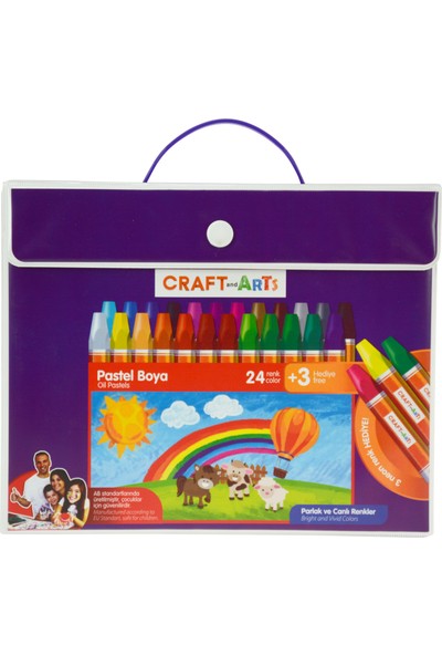 Craft And Arts Pastel Boya 24+3'Lü Çanta Craft And Arts Pastel Boya 24+3'Lü Çanta