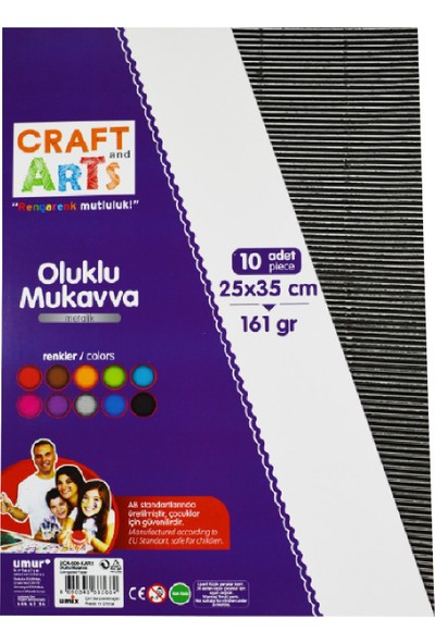 Craft And Arts Oluklu Mukavva Metalik 25X35 10'Lu Karışık Poşet Craft And Arts Oluklu Mukavva Metalik 25X35 10'Lu Karışık Poşet