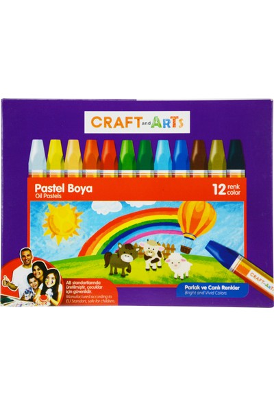 Craft And Arts Pastel Boya 12'li Karton Kutu Craft And Arts Pastel Boya 12'li Karton Kutu
