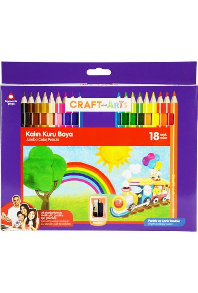 Craft&Arts Kuru Boya Jumbo 18 Li Cakb-J18 Craft&Arts Kuru Boya Jumbo 18 Li Cakb-J18