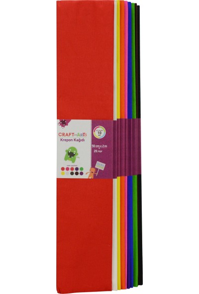 Craft&Arts Krepon Kağ.50X200 10Lu Uca-700-Kar1 Craft&Arts Krepon Kağ.50X200 10Lu Uca-700-Kar1