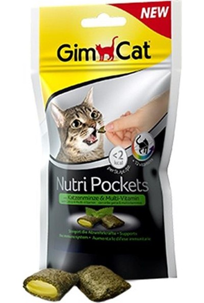 Gimcat Nutripockets Kedi Ödülü Kedi Otu M-Vit 60 Gr Gimcat Nutripockets Kedi Ödülü Kedi Otu M-Vit 60 Gr