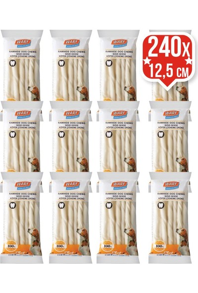 Warf Beyaz Burgu Kemik - 12 Cm X 240 Adet Warf Beyaz Burgu Kemik - 12 Cm X 240 Adet