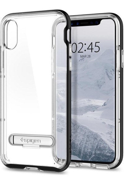 Spigen Apple iPhone XS / iPhone X Kılıf Crystal Hybrid Black - 057CS22147 Spigen Apple iPhone XS / iPhone X Kılıf Crystal Hybrid Black - 057CS22147