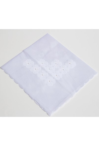 Çeyiz Diyarı İncili Oyalı Bohça Beyaz Çeyiz Diyarı İncili Oyalı Bohça Beyaz