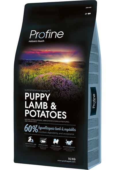 Profine Puppy Lamb Az Tahilli Hipoalerjenik Kuzu Etli&Patatesli Yavru Köpek Mamasi 15 Kg Profine Puppy Lamb Az Tahilli Hipoalerjenik Kuzu Etli&Patatesli Yavru Köpek Mamasi 15 Kg