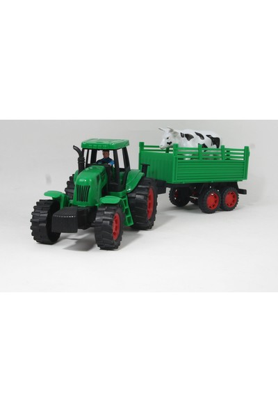 Prestij Oyuncak Farmer Car İnek Taşıyan Römorklu Oyuncak Traktör 41 cm Prestij Oyuncak Farmer Car İnek Taşıyan Römorklu Oyuncak Traktör 41 cm