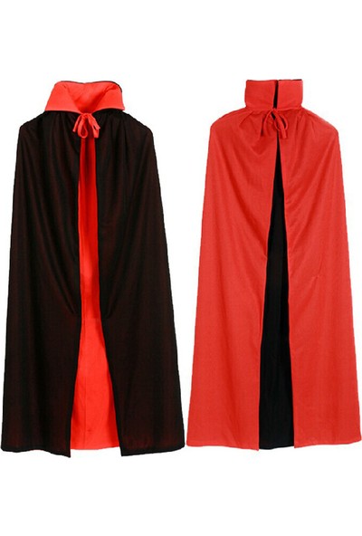 Kostümce Çift Tafarflı Yakalı Vampir Pelerini Yetişkin Kostümce Çift Tafarflı Yakalı Vampir Pelerini Yetişkin