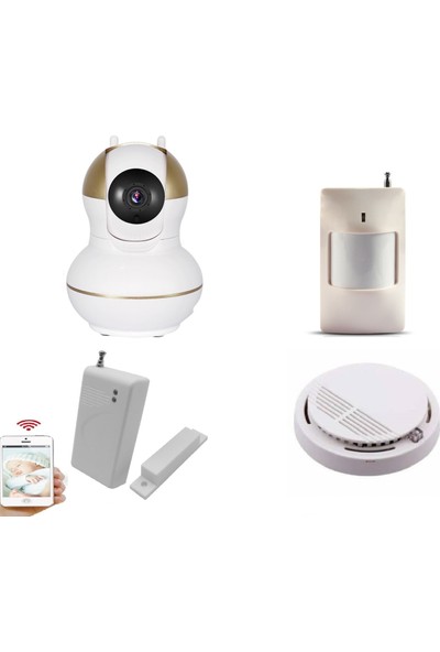 Babycamera Ip Kamera Bebek Kamerası Seti Pır Duman Manyetik Kontak Alarm Set Babycamera Ip Kamera Bebek Kamerası Seti Pır Duman Manyetik Kontak Alarm Set