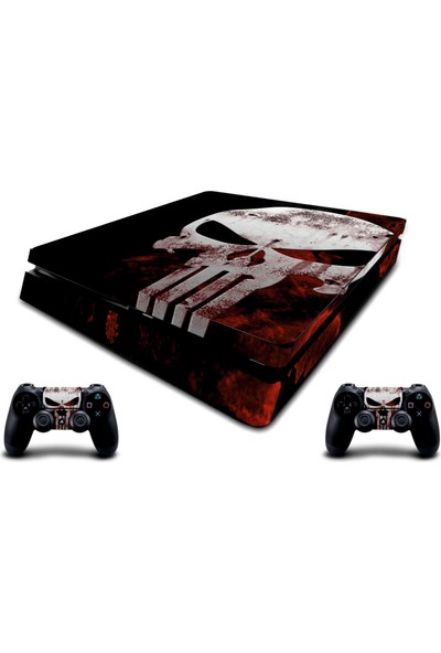 Stickermarket PS4 Slim Punisher Sticker Seti Stickermarket PS4 Slim Punisher Sticker Seti