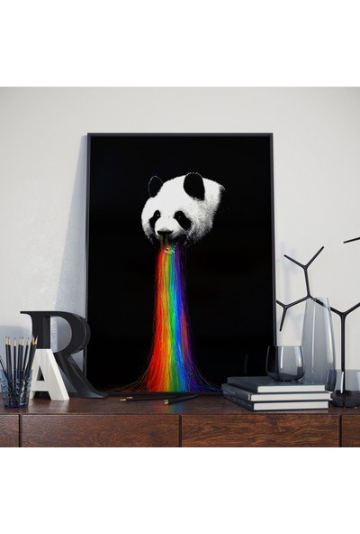 Asr Pandalicious - Panda - Saten Kumaş Poster