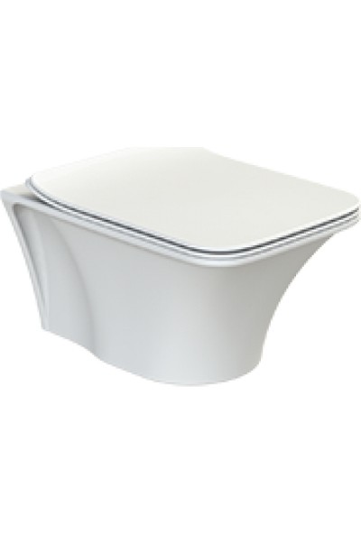 Turkuaz Cerastyle İbiza Kanalsız Asma Klozet Rimless+Slim (Yavaş Kapanan)Kapak Turkuaz Cerastyle İbiza Kanalsız Asma Klozet Rimless+Slim (Yavaş Kapanan)Kapak