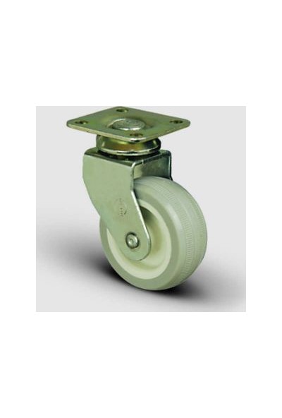 4 Adet Eb01Zkc50, Oynak Tablalı Pvc Kaplı Mobilya Tekerleği, Sehpa Tekeri, Çap:50, 4Lü Set