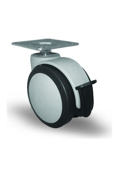 4 Adet Ec01Mkt75F, Oynak Tablalı Frenli Mobilya Tekerleği Sehpa Tekeri, Çap:75, 4Lü Set, Geniş Sessiz Tip