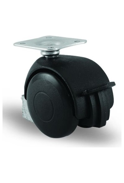 4 Adet Ec01Mkm50F, Oynak Tablalı Frenli Mobilya Tekerleği Sehpa Tekeri, Çap:50, 4Lü Set