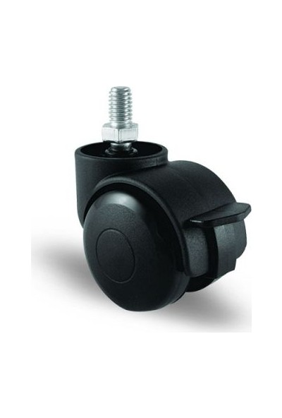 4 Adet Ec05Gmkm50F, Oynak Civatalı Frenli Mobilya Tekerleği Koltuk Tekeri, Çap:50, 4Lü Set, Geniş Tip