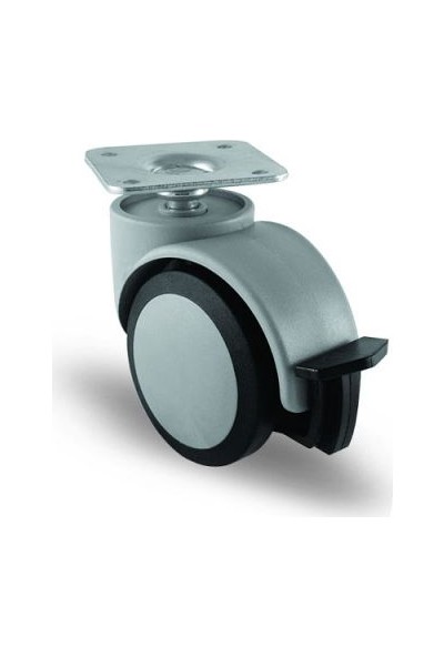 4 Adet Ec01Mkt50F, Oynak Tablalı Frenli Mobilya Tekerleği Sehpa Tekeri, Çap:50, 4Lü Set, Geniş Sessiz Tip