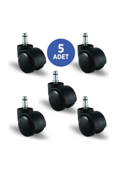 5 Adet Ec03Gmkm50, Pimli Mobilya Tekerleği Koltuk Tekeri, Çap:50, 5Li Set, Geniş Tip 5 Adet Ec03Gmkm50, Pimli Mobilya Tekerleği Koltuk Tekeri, Çap:50, 5Li Set, Geniş Tip