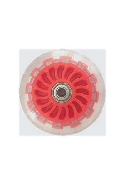 Rulmanlı, Poliüretan Kırmızı Şeffaf Tekerlekler Çap:100 - Mbc 100X25K